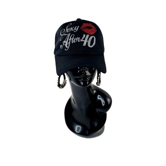 Accessories | Sexy After 4 With Red Lips Fitted Adj Bball Cap With ...